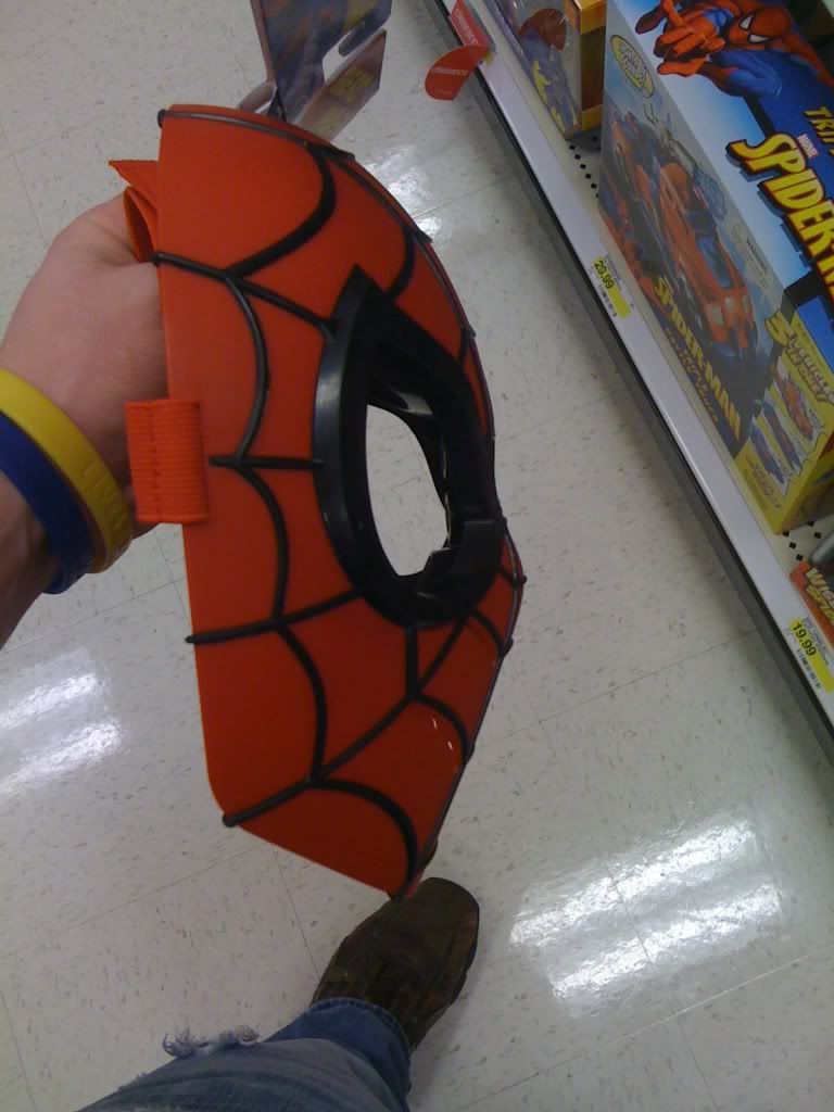 Possible Cheap Spiderman Face Shell 